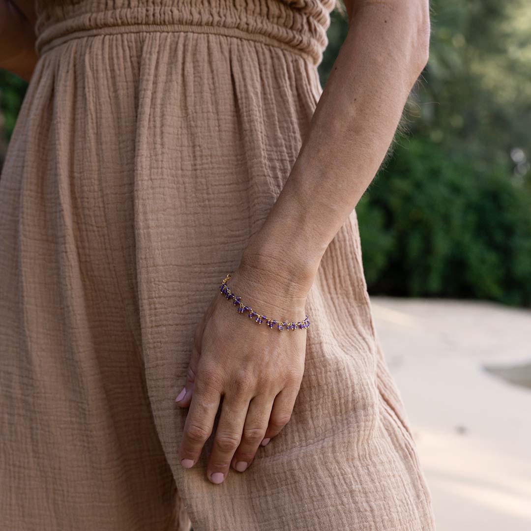 Gemstone Dangle Bracelet