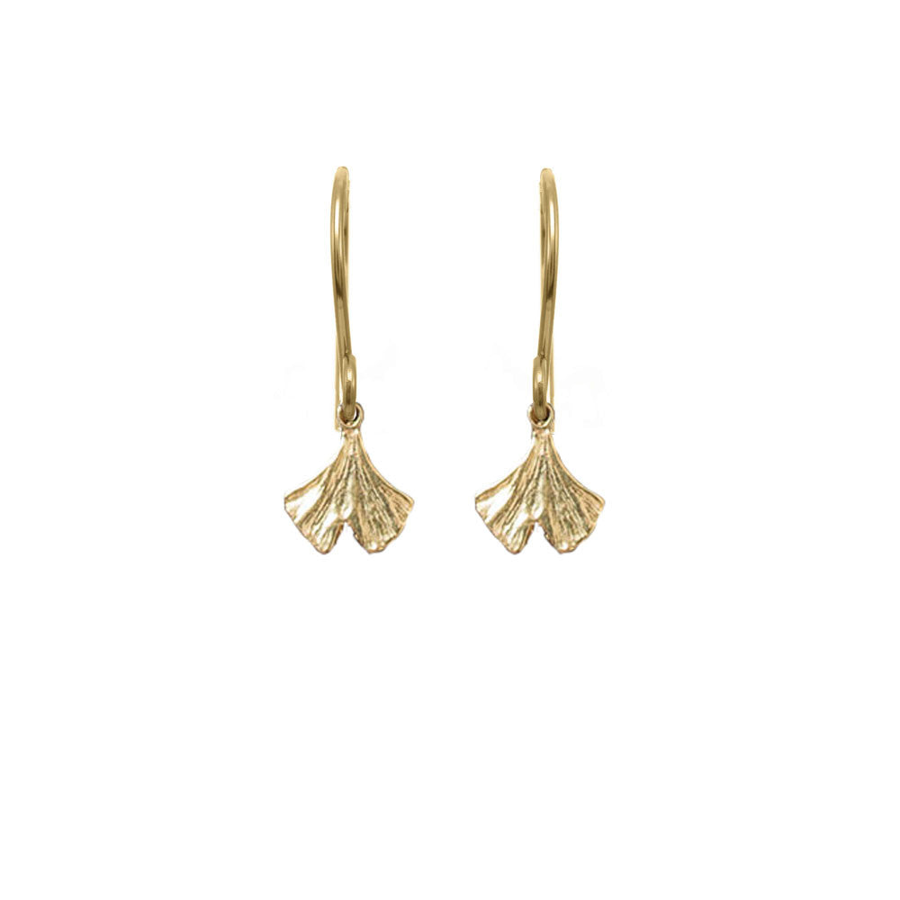 Mini Gingko Leaf Earrings