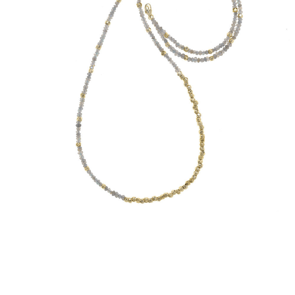 Long Reverse Gemstone Fade Necklace
